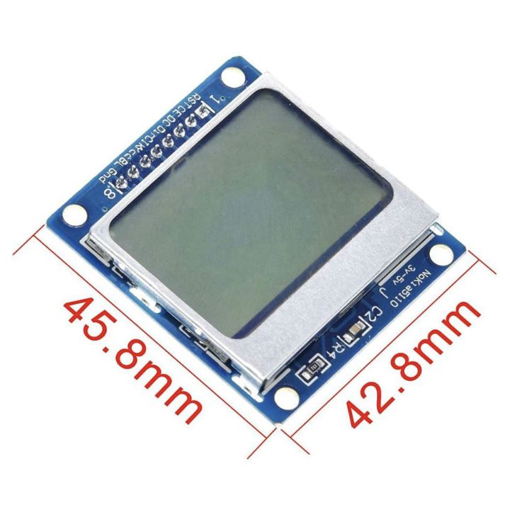 Nokia 5110 lcd screen module blue backlight for Arduino - Nipetech